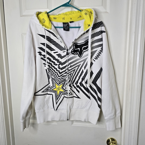 Fox | Jackets & Coats | Rare Fox Racing X Rockstar Energy Drink White ...